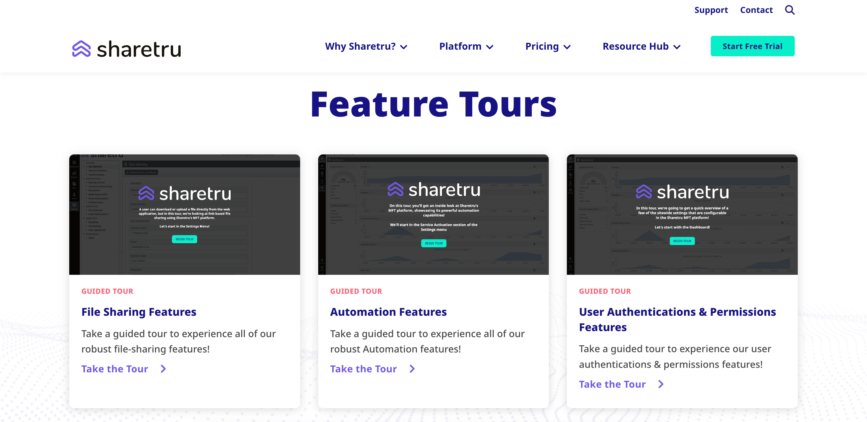 Product Tour Hub | Sharetru